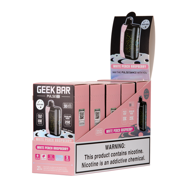 White Peach Raspberry Geek Bar Pulse X Vape – Mi-One Brands
