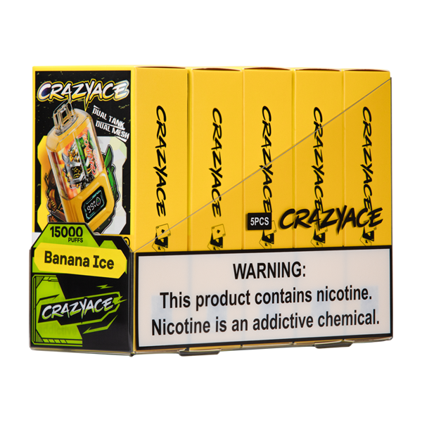 Banana Ice Crazy Ace B15000 Vape – Mi-One Brands
