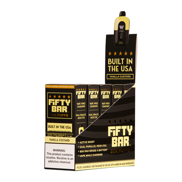 Vanilla Custard Fifty Bar 20K Vape – Mi-One Brands