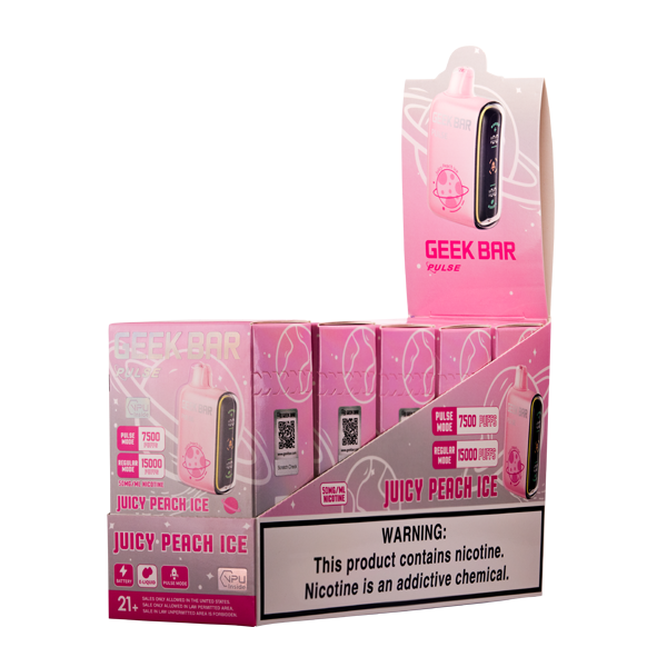 Juicy Peach Ice Geek Bar Pulse Vape – Mi-One Brands