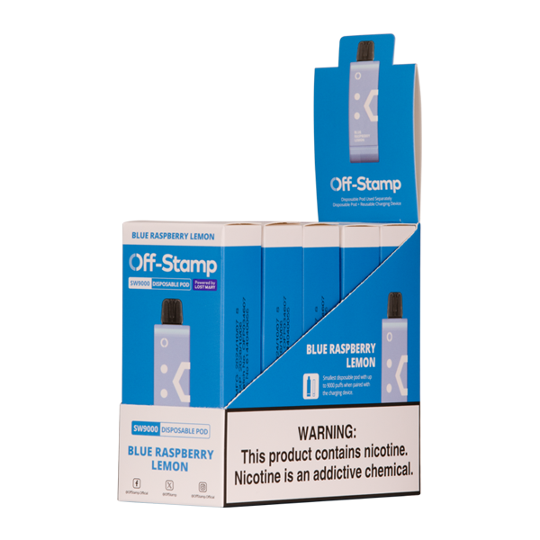 Blue Raspberry Lemon OFF STAMP SW9000 Disposable – Mi-One Brands
