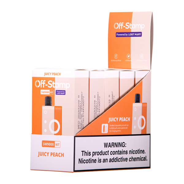 Juicy Peach OFF STAMP SW9000 Vape Kit – Mi-One Brands