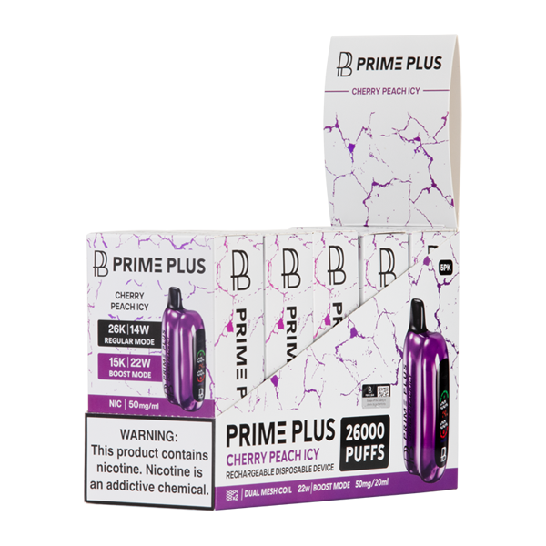Cherry Peach Icy Prime Plus 26000 Vape – Mi-One Brands