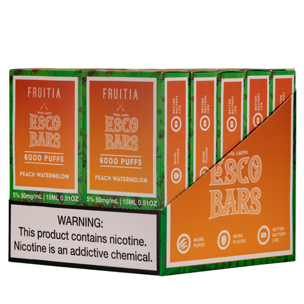 Peach Watermelon Esco Bar 6000 Vape – Mi-One Brands