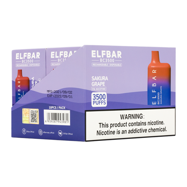 Sakura Grape Elf Bar BC3500 Vape – Mi-One Brands