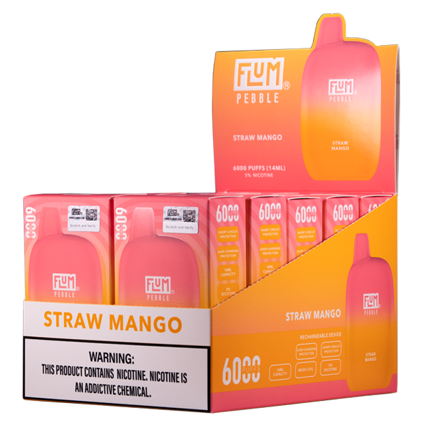 Straw Mango FLUM Pebble Vape – Mi-One Brands